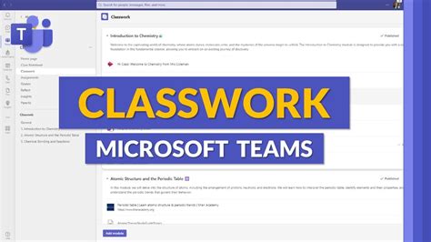 How To Use Classwork In Microsoft Teams