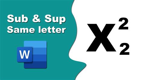 How To Write Subscript And Superscript On The Same Letter In Word Youtube