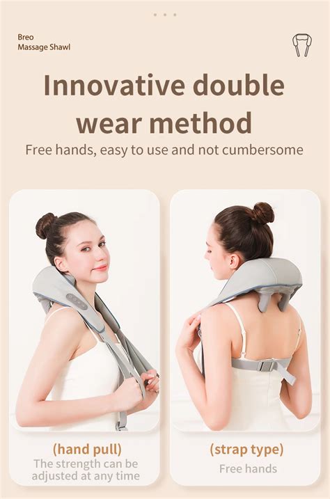 Wireless Electric Neck Massager Shiatsu Neck Shoulder Massager For Car