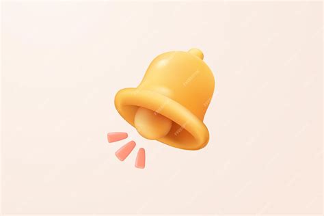 Premium Vector 3d Minimal Notification Bell Icon With Push Bubble