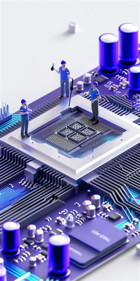 2d Caricature Of People Reparing A Big Cpu в 2025 г Технологии