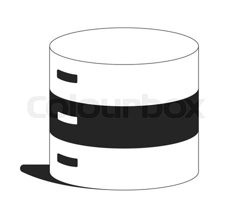Database Data Storage 2d Line Object Tech Cylinder Backup Colourbox