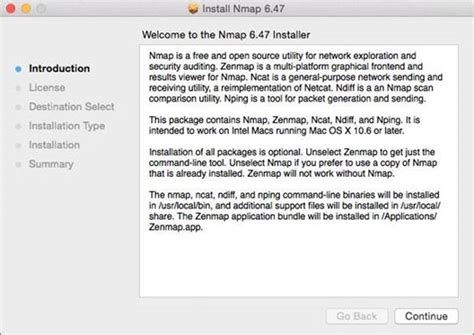 Nmap For Mac OS X Installer