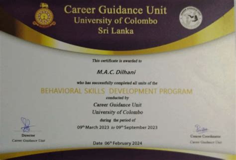 Chathuri Dilhani On Linkedin Education Behavioralskills Professionaldevelopment Personalgrowth