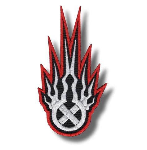 static x embroidered patch 6x12 cm patch