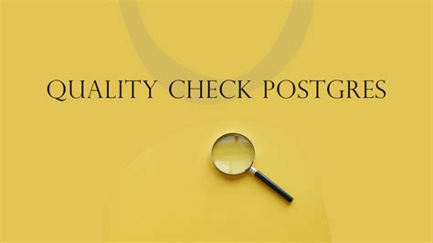 Basic Data Quality Checks