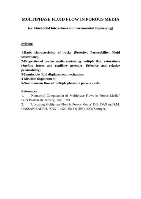 Pdf Multiphase Fluid Flow In Porous Media Dokumentips