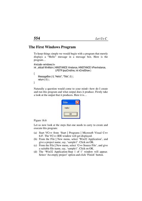 Let Us C Yashwant Part4 554 Let Us C The First Windows Program To Keep Things Simple We