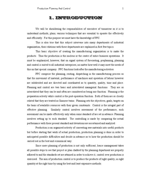 Production Planning And Control Ppc Notes Pdf Inventory