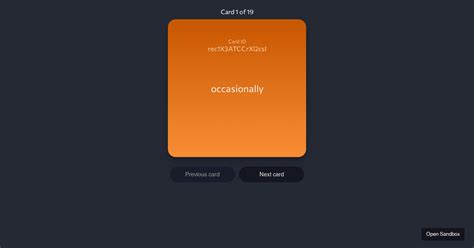 Flashcards In React Codesandbox