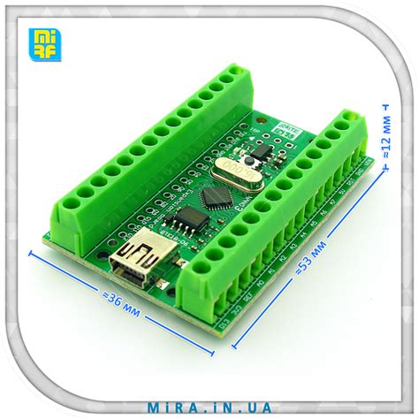 Микроконтроллер arduino nano 3 0 atmega168pa mini usb с клемником id