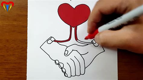 How To Draw A Bleeding Heart Step By Step
