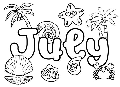 July Coloring Pages Coloringlib