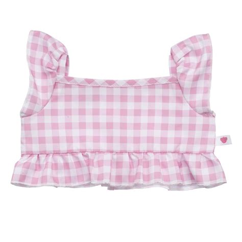 Pawlette Bunny Plush Pink Gingham T Set W Bows Build A Bear