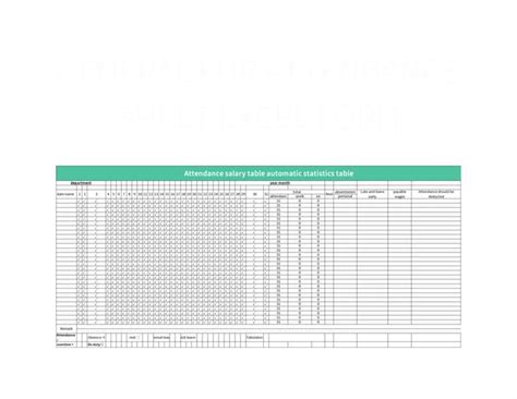 General For Attendance Sheet Excel Form Excel Template And Google Sheets File For Free Download