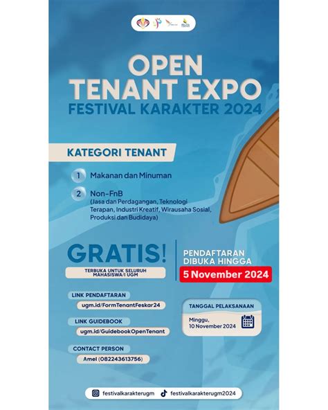 Info Kajian, Seminar, & Event di UGM | 🎪 𝐎𝐏𝐄𝐍 𝐓𝐄𝐍𝐀𝐍𝐓 𝐄𝐗𝐏𝐎: 𝐅𝐄𝐒𝐓𝐈𝐕𝐀𝐋 𝐊𝐀𝐑𝐀𝐊𝐓𝐄𝐑 𝟐𝟎𝟐𝟒‼️ 🗣️𝐂𝐚𝐥𝐥𝐢𝐧𝐠 ...
