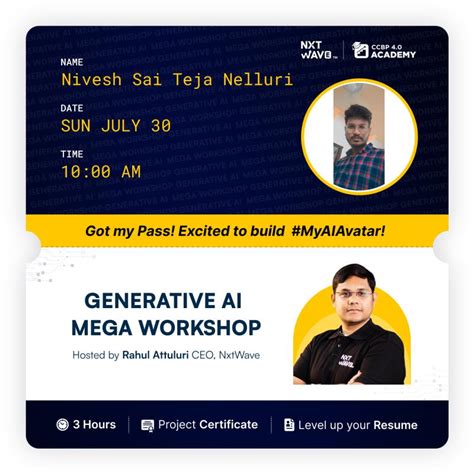 Nelluri Nivesh Sai Teja On Linkedin Ai Generativeai Workshop Nxtwave Excited Nxtwaveccbp