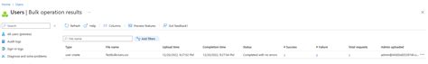 Azure Active Directory Bulk User Operations