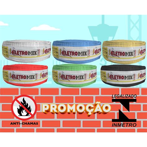 Cabo Flexivel 2 5mm Rolo Fio Eletrico 100m Cabinho Anti Chamas Shopee Brasil