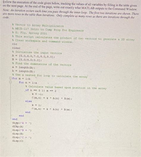 Solved Follow The Execution Of The Code Given Below