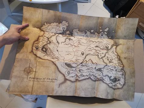 Skyrim Map Hobbies And Toys Books And Magazines Fiction And Non Fiction On Carousell