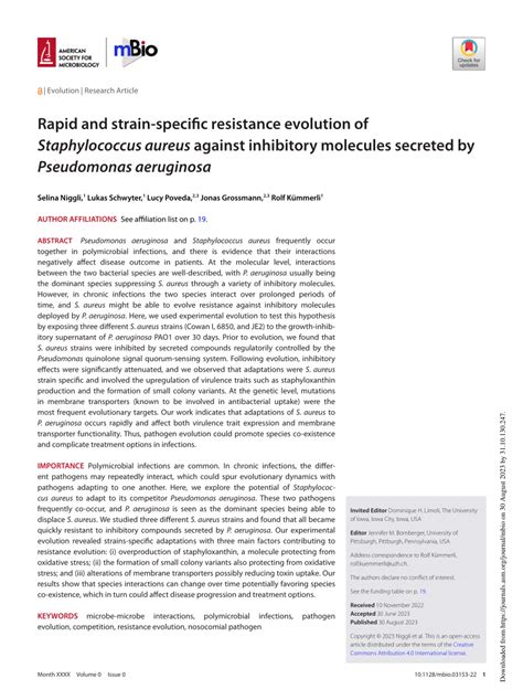 Pdf Rapid And Strain Specific Resistance Evolution Of Staphylococcus Aureus Against Inhibitory