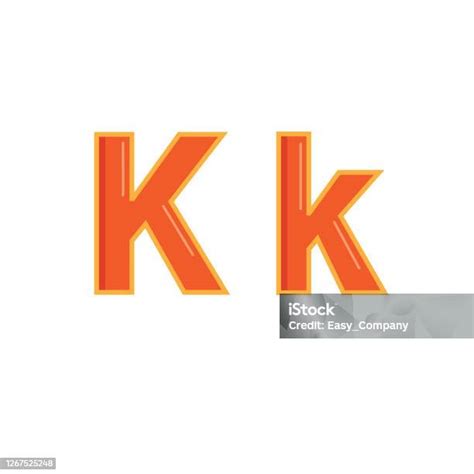 영어 학습 연습 Abc에 대한 대문자 및 소문자 형식의 알파벳 문자 K의 벡터 그림 개체 그룹에 대한 스톡 벡터 아트 및 기타