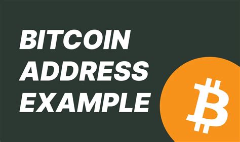 Bitcoin Address Example Coin Wallet