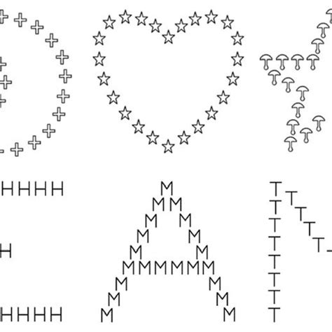 Examples Of Figures Used As Object Based Hierarchical Stimuli With The Download Scientific