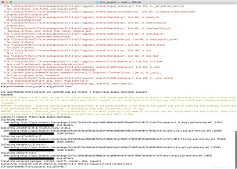 python：pip下载requests包时报错 traceback most recent call last python下载