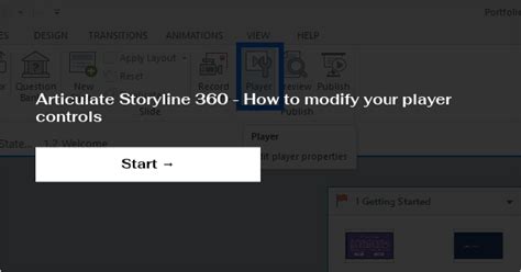 Articulate Storyline 360 How To Modify Your Player Controls