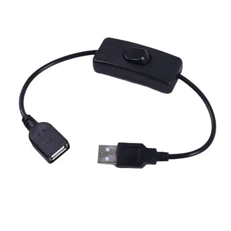 Usb 수 대 Dc 2 핀 와이어 푸시 버튼 스위치 변환 케이블 코드 5v 12v Pc 자동차 충전기 용 Onoff 전원 스위치