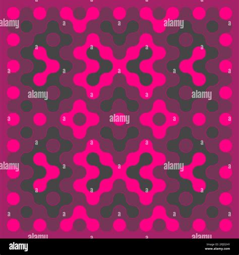 Random Color Rounded Truchet Tiling Illustration Stock Vector Image