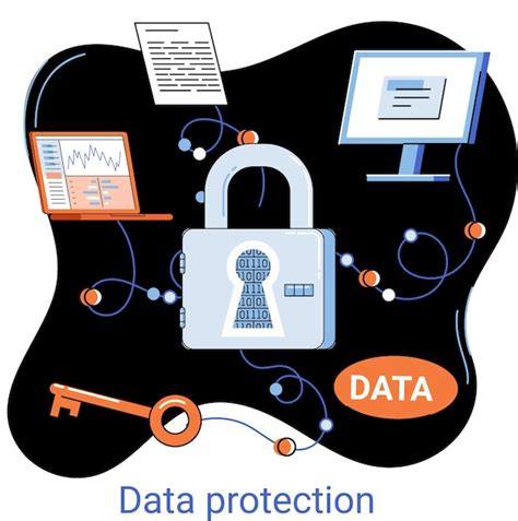 premium vector data protection privacy internet security secure data