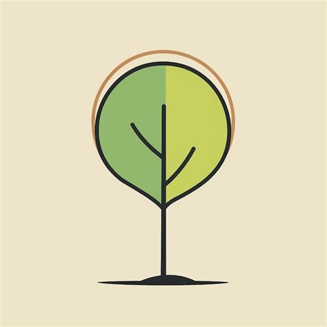 Premium Photo Minimalist Illustrative Icon Of A Tree