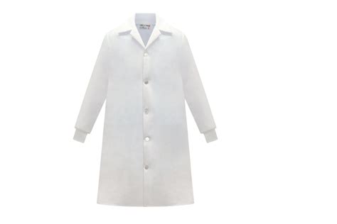 Lab Coat With Buttons And Knit Cuffs L U