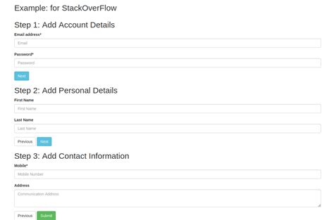 Html5 Javascript Llenar Formulario En Varias Partes Stack Overflow En Español