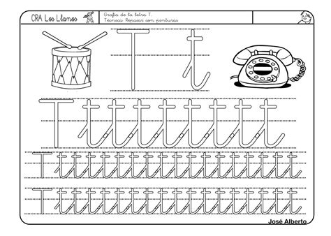 Lectoescritura Letra T Fichas Escritura Infantil