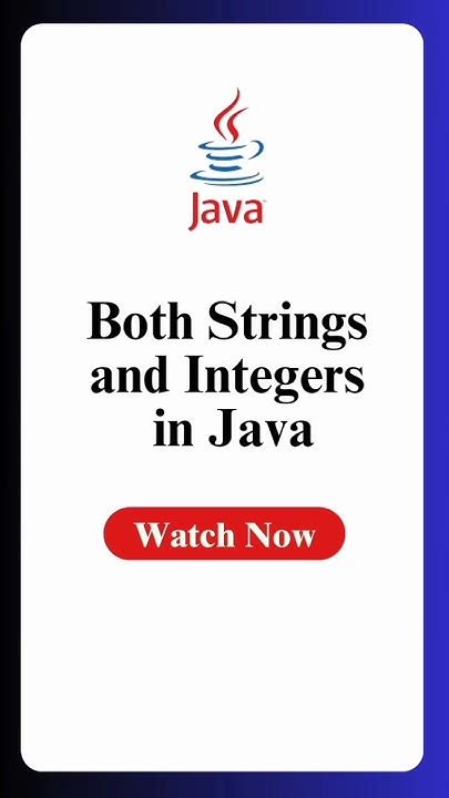 Both Strings And Integers In Java Coding Javacoding Engineering