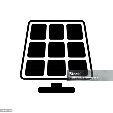 태양 전지 패널 아이콘 벡터입니다 간단한 평면 기호입니다 흰색 바탕에 검은 그림 완벽 한 그림입니다 0명에 대한 스톡 벡터 아트 및 기타 이미지 Istock