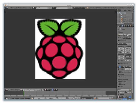 Logo Raspberry Pi En Pixel Art 3d
