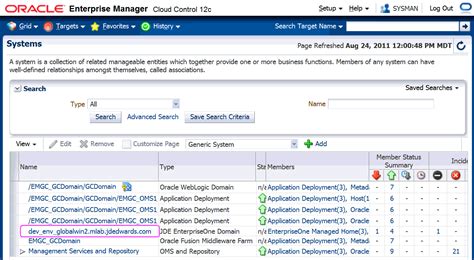 Using Cloud Control With Jd Edwards Enterpriseone