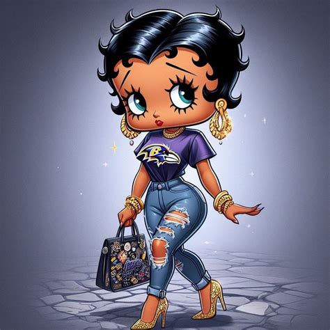 Boop Ravens Girl Betty Boop Art Black Betty Boop Betty Boop Pictures