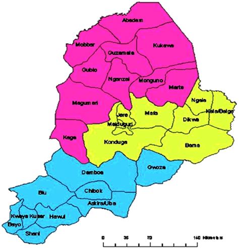 List Of Local Government Areas In Borno State And Their Headquarters
