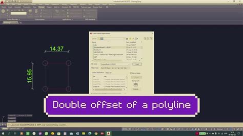 Double offset polyline || with Autolisp for CAD Software - Free tutorial - YouTube