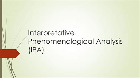 Interpretative Phenomenological Analysis Ipa1pdf