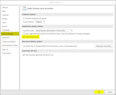 Enable Read Aloud Feature In Outlook If Not Working