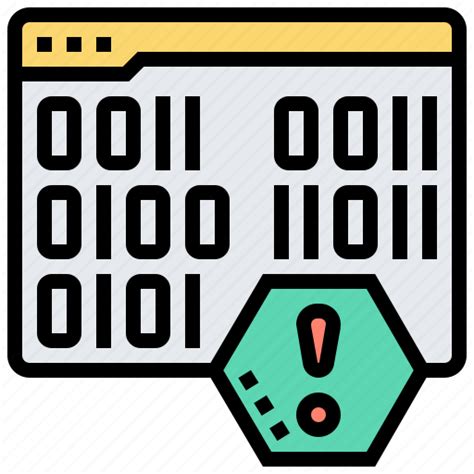 Binary Bug Code Error Glitch Icon