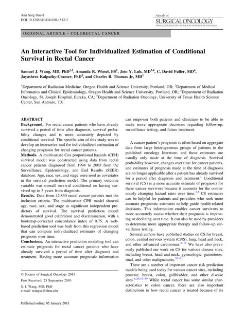 Pdf An Interactive Tool For Individualized Estimation Of Conditional