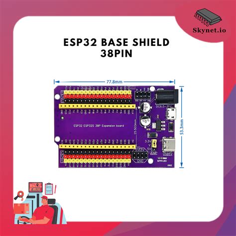 38pin esp32 base shield for esp32 core board th